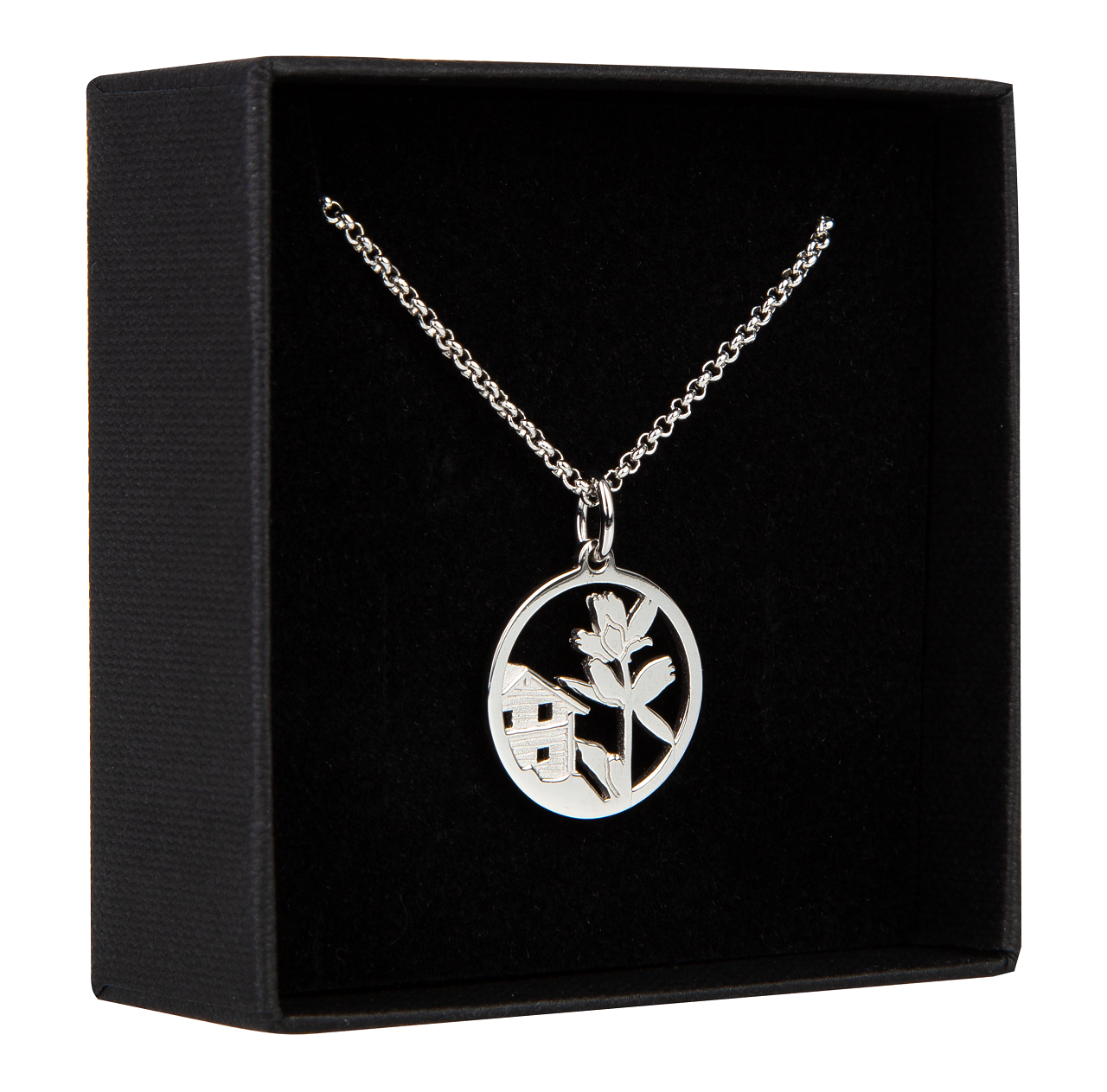 Anhänger Bergbrenner-Enzian mit Kette – Enzianbrennerei Grassl