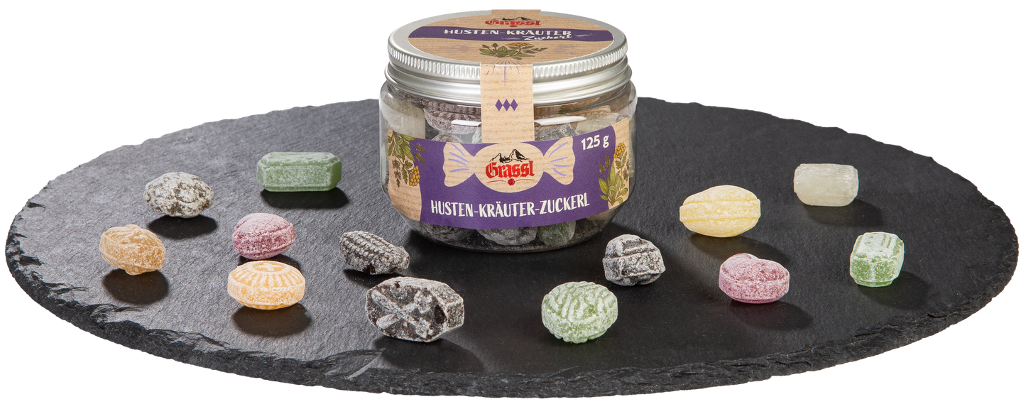 Grassl Husten-Kräuter-Zuckerl – Enzianbrennerei Grassl